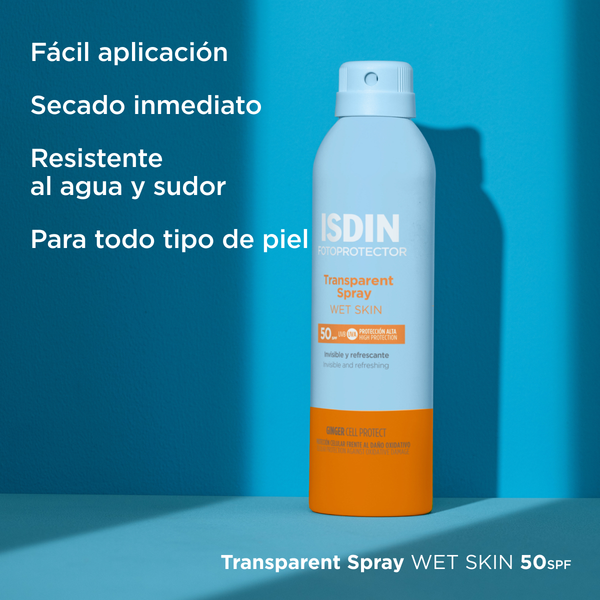 Fotoprotector ISDIN Transparent Spray Wet Skin SPF 50 | ISDIN