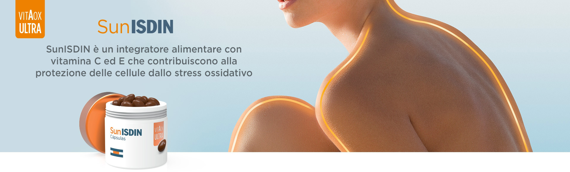 SunISDIN Capsule .Integratore alimentare con vitamina C ed E | ISDIN